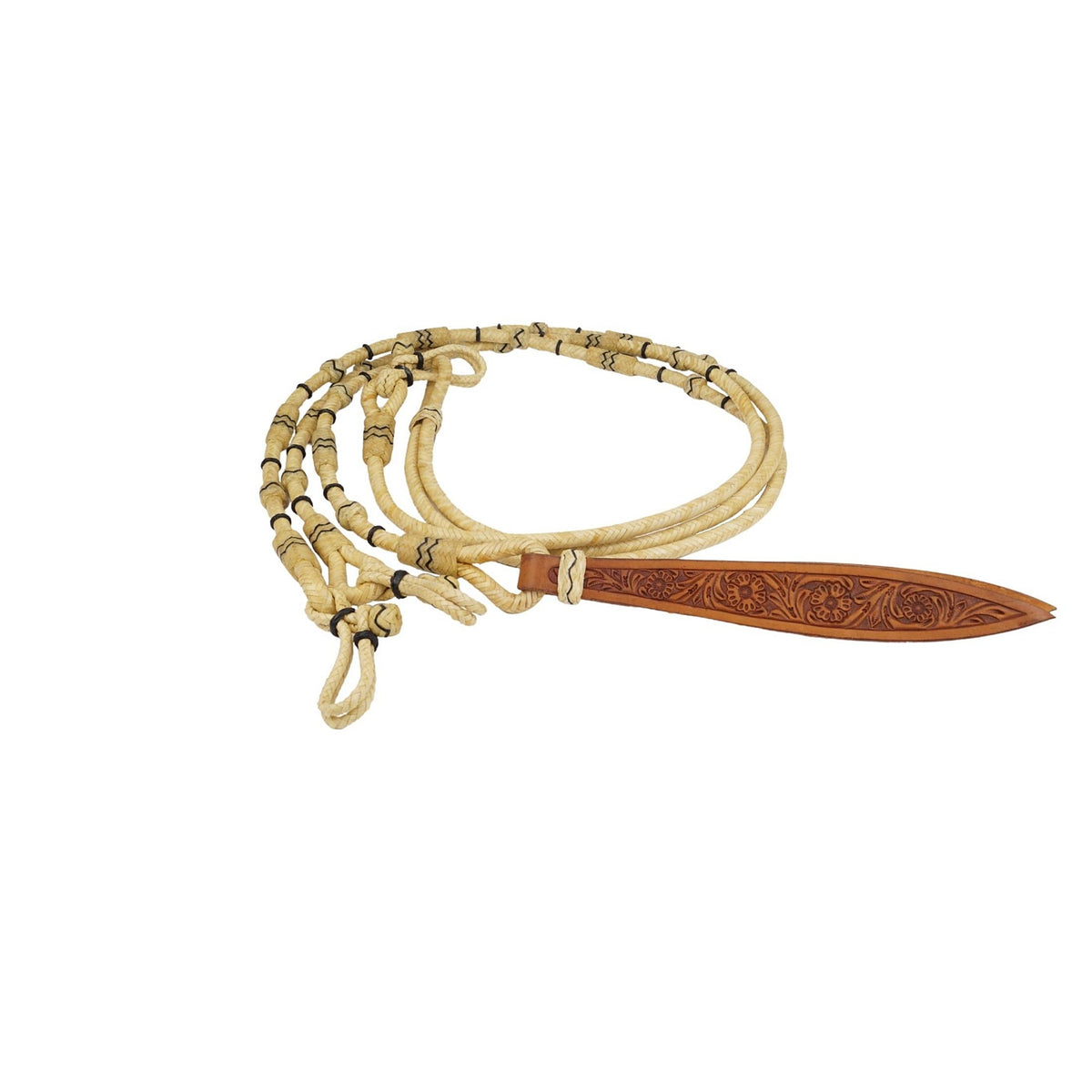 Romal Reins Natural-Black – Peppys-Western-Shop